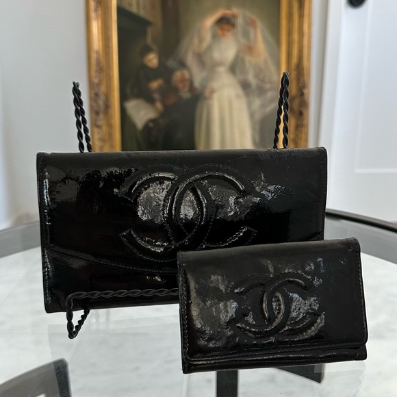 CHANEL | Bags | Chanel Patent Wallet Key Holder Set Of 2 | Poshmark